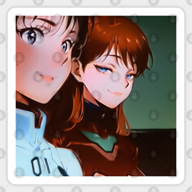 Smug Asuka Evangelion Meme Asuka Sticker Teepublic